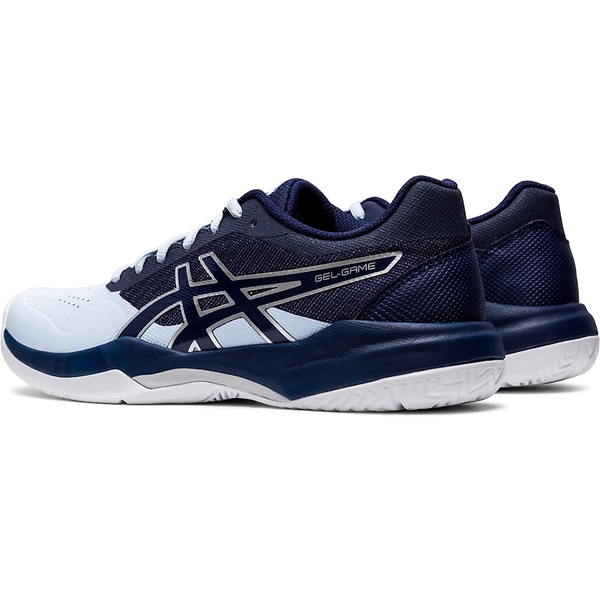 ASICS Women's Gel-Game 7 Tennis Shoes, 7.5, Soft Sky/Peacoat