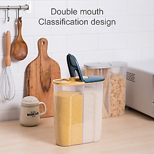 Storage Box Storage Container Cereal Storage Container Large Capacity Eco-friendly Sealed Fresh-keeping Visible Sealed Food Cans for Kitchen - Green