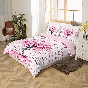 Birthday Gifts for Girls Bedding Sets Full, Sweet 21 Gifts for Girls Duvet Cover Happy Birthday Decorations Comforter Cover for Girls Women, 21th Birthday Gifts Ideas for Girls Bedspread Cover