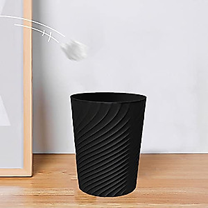 DAJITRE 1.8 Gallon Small Trash Can Wastebasket Recycling Bin Slim Profile for Compact Spaces Bathroom, Office, Bedroom, Kitchen (1.8 Gallon-2pack, Black)