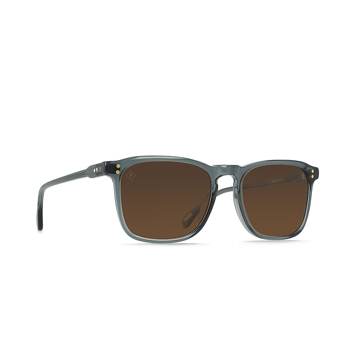 RAEN Eyewear - Men’s Wiley Sunglasses - Lightweight Square Sunglasses with UVA and UVB Protection - Slate/Vibrant Brown Polarized - 54