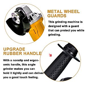 21V Cordless 3 in 1 Impact Wrench Electric Angle Grinder Rotary Hammer Drill 3Pcs Power Tool Combo Kits with 3.0ah Battery & Fast Charger,yellow