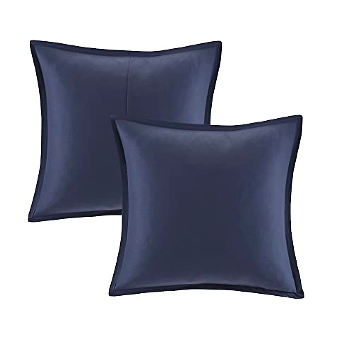 Madison Park Zennia Farmhouse Comforter Set with Throw-Blanket, Floral Print on Seersucker Textures, All Season Bedding, Matching Shams, Toss Pillows, King/Cal King(104"x92"), Blue 7 Piece