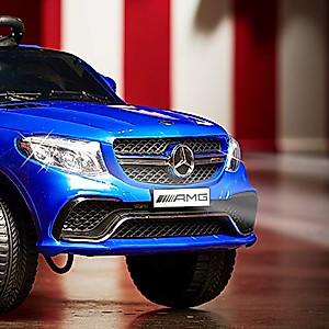 Huffy Mercedes-Benz GLE 63 Kids Electric Battery Powered Ride On Car W/ Lights, Sounds & MP3 Player, Royal Blue (17548P)