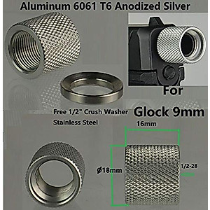 DB TAC 1/2 x 28 Thread Protector Aluminum 6061 T6 Silver Color 1/2-28 Thread