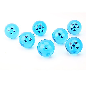 Boxtree Children Toy New Gift Box Set of 7pcs Dragon Ball Z 43mm/1.7" Stars Crystal Ball (Blue)