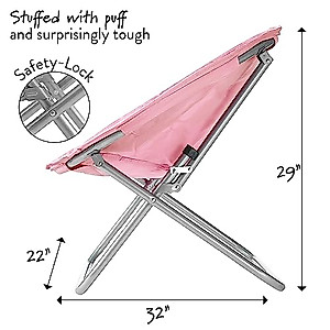 Urban Lifestyle Microsuede Sacuer Chair, Adult, Pink