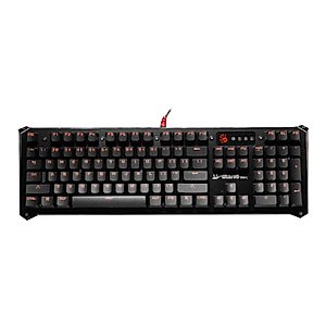 BLOODY B840 Light Strike LK Optical Gaming Keyboard – Orange LED Backlit – LK Blue Tactile Switch - Black