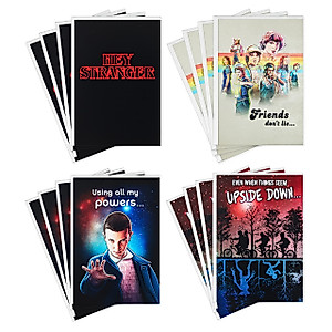 Hallmark Stranger Things All Occasion Cards Assortment, 16 Cards with Envelopes (Birthday Cards, Thinking of You Cards, Blank Cards, Friendship Cards)