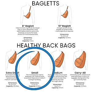 AmeriBag Classic Healthy Back Bag Tote Microfiber Small (Navy)