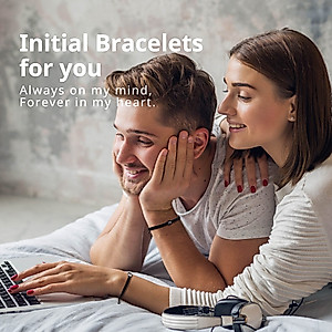 Btysun Bracelets for Her Initial C Charm Bracelet for Women Mothers Day Graduation Gifts for Her Wife Girlfriend Adjustable Woven Rope Birthday Jewelry