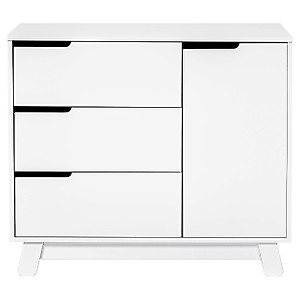 Babyletto Hudson 3-Drawer Changer Dresser with Removable Changing Tray in White, Greenguard Gold Certified