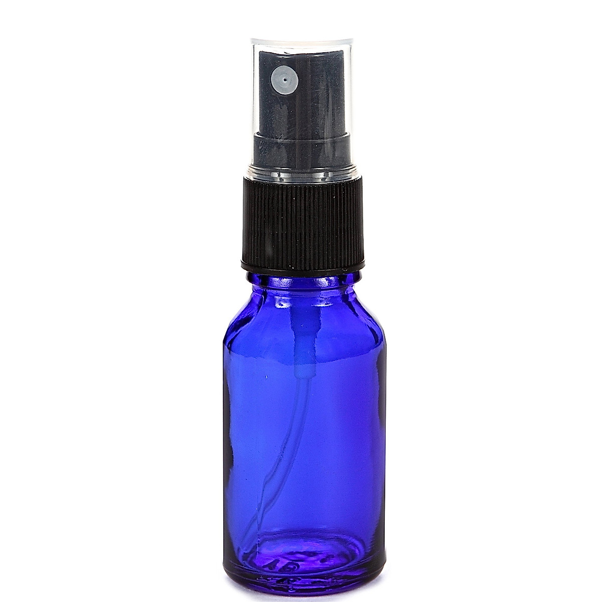 Vivaplex, 24, Cobalt Blue, 15 ml (1/2 oz) Glass Bottles, with Black Fine Mist Sprayer's