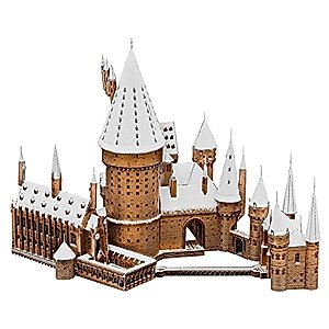 Fascinations Metal Earth Premium Series Harry Potter Hogwarts Castle in Snow 3D Metal Model Kit