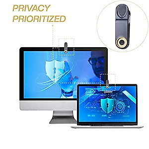 Barrier Tools iMac Camera Cover | Clip On Webcam Cover | Easy To Use Camera Blocker | Opens Wide | Fits Most Computer Webcams - Black