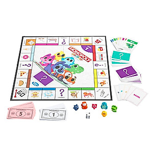 Monopoly Discover Board Game for Kids Ages 4+, Fun Game for Families, 2-Sided Gameboard for 2-4 players, 2 Levels of Play, Playful Teaching Tools for Families