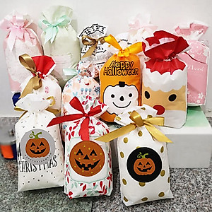 120 pcs Halloween Sealing Sticker Ghost Pumpkin Stickers Adhesive Label Stickers Round Sealing Decals Candy Bag Gifts Wrapping Stickers Packaging Envelope Seals