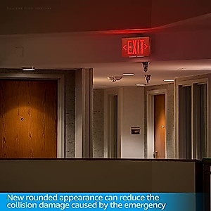 TORCHSTAR LED Exit Sign, Emergency Exit Light with Battery Backup, Double Face, UL 924, AC 120/277V, Damp Location, Hardwired Red Letter Exit Lights for Business, Pack of 2