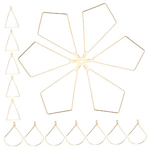 150 Pcs DIY Earring Hoop Earrings Parts Earrings Wire Hoops Earring Components Earrings Beading Jewelry Craft Art Accessories Earring Findings Charms Pendant Frame DIY Charm Ring