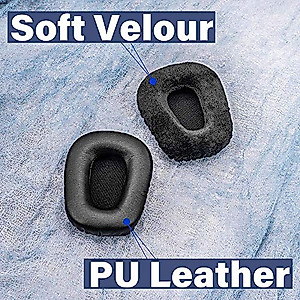 B450-XT Kit Replacement Ear Pads Cushion Compatible with B450-XT B450XT Headset I B450 XT Accessories (PU+Velour Ear Cushions)