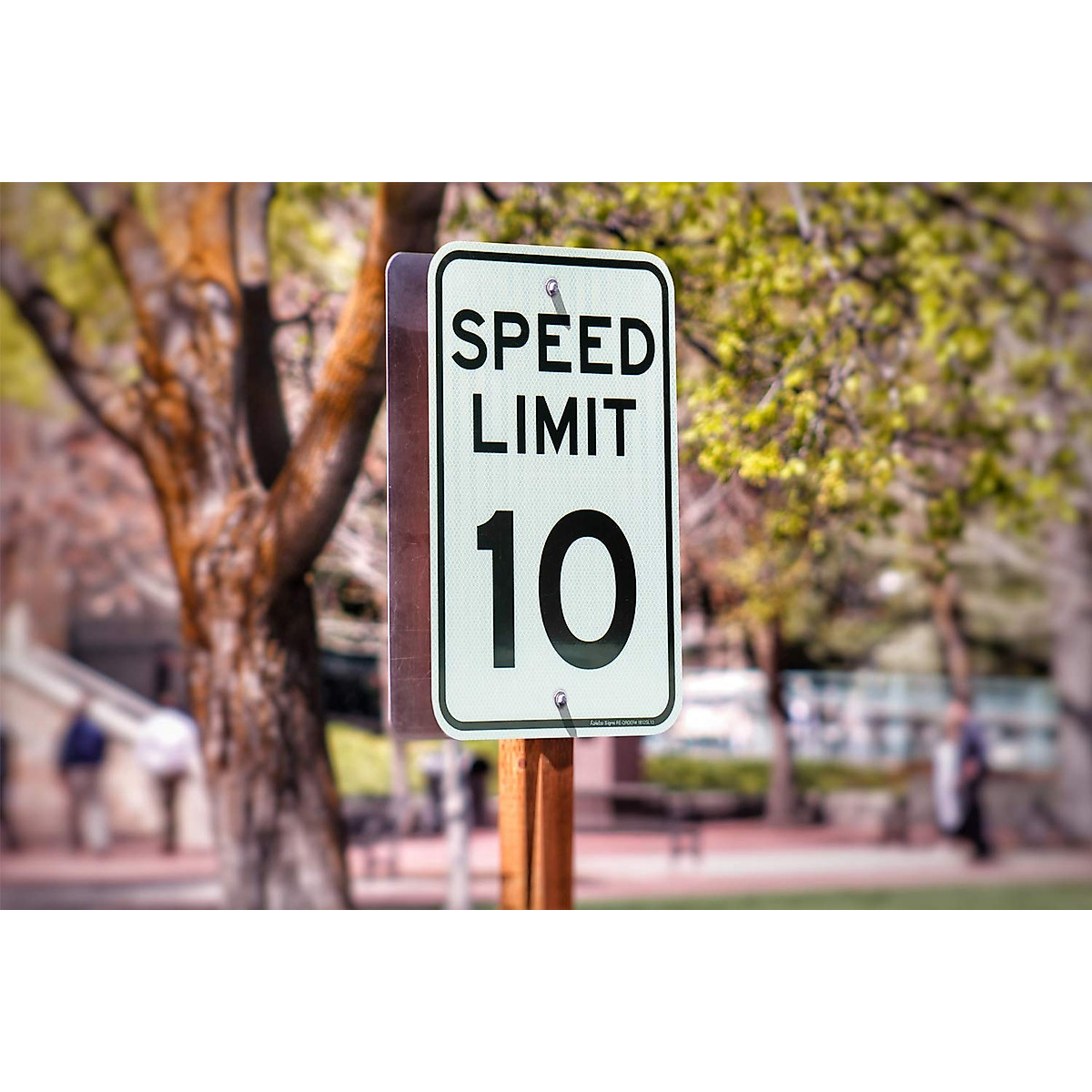 (4 Pack) Speed Limit 10 MPH Sign, Slow Down Sign, Traffic Signs,18 x 12 Inches Engineer Grade Reflective Sheeting, Rust Free Aluminum, Weather Resistant, Waterproof, Durable Ink, Easy to Mount