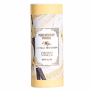 French Vanilla Scented Talc-Free Body Powder, Perfumed Dusting Powder, Camille Beckman 3 Ounce