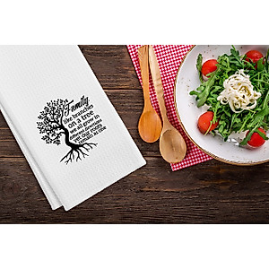 Family Like Branches On A Tree Kitchen Towels Tea Towels, 16 X 24 Inches Cotton Modern Dish Towels Dishcloths, Dish Cloth Flour Sack Hand Towel for Farmhouse Kitchen Decor,Housewarming Gifts,Mom Gifts