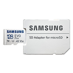 Samsung 128GB SDXC Micro EVO Plus Memory Card with Adapter Works with Samsung Phone A52s 5G, A22 5G, A13 5G (MB-MC128) Class 10 U3 A2 V30 Bundle with (1) Everything But Stromboli TF & SD Card Reader