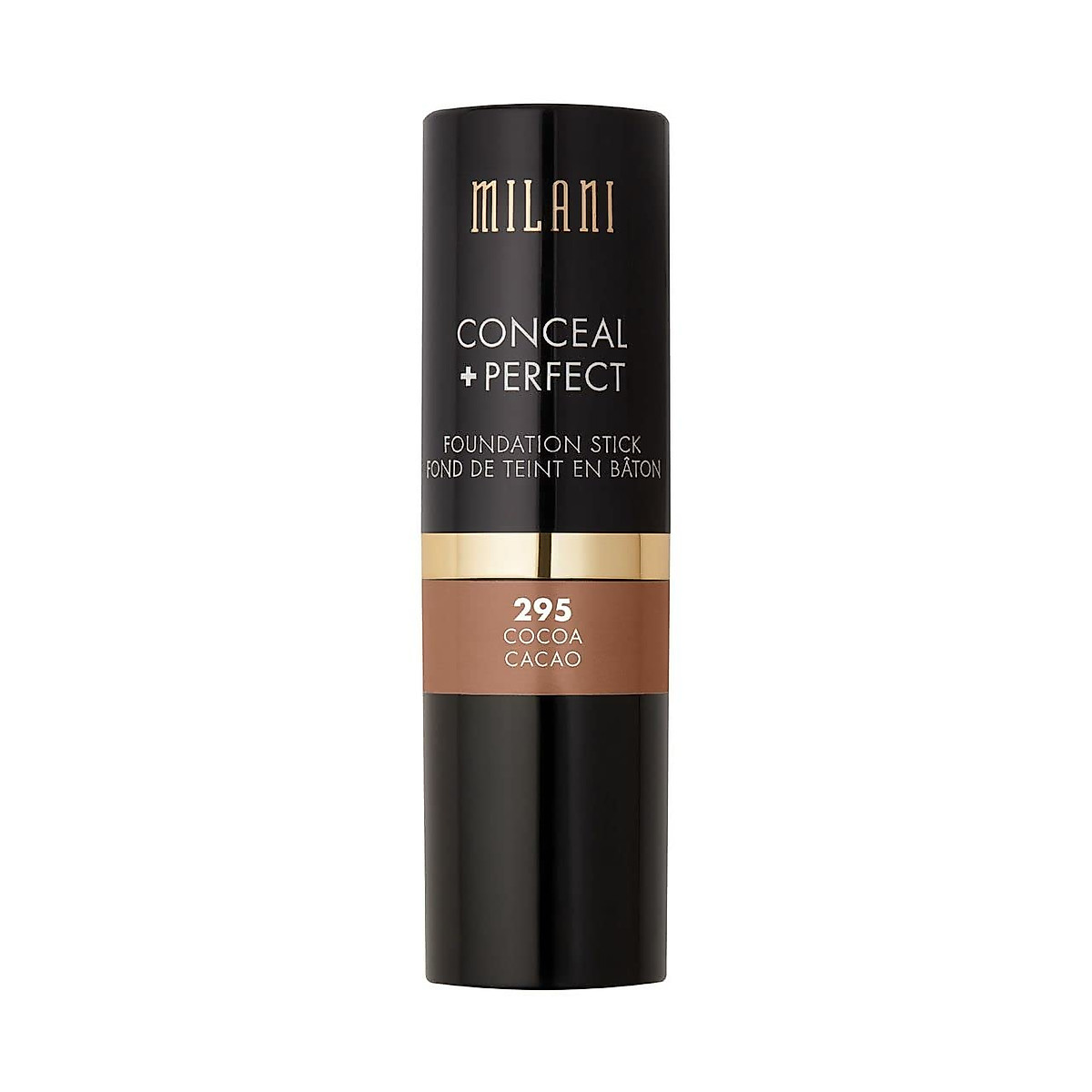 Milani Conceal + Perfect Foundation Stick - Cocoa (0.46 Ounce) Vegan, Cruelty-Free Cream Foundation - Cover Under-Eye Circles, Blemishes & Skin Discoloration for a Flawless Finish