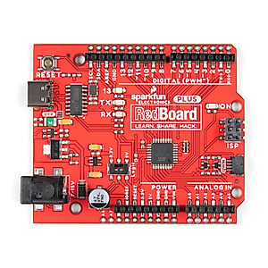 SparkFun RedBoard Plus - ATmega328P microcontroller with Optiboot (UNO) Bootloader - Qwiic Connect System - USB-C Connector - Additional Features to Our RedBoard Qwiic - Input Voltage 5V-15V
