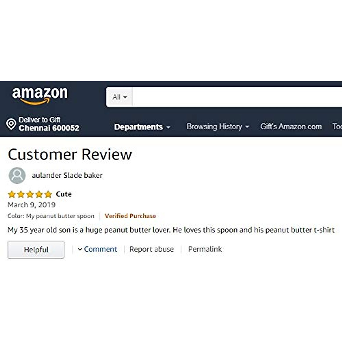 Seyal® My Peanut Butter Spoon Gift - Love gifts -unique gifts - Gift for her - Gift for him - christmas gift - funny gifts - peanut butter lover gift - food lover gifts - peanut butter spoon