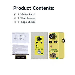 FLAMMA FC21 Compressor Pedal Electric Guitar Effects Pedal Classic Optical Compressing Effect True Bypass