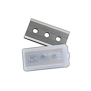 Martor 37040 Industrial Cutter Blade with Square Ends, Metal, 43 mm x 22.2 mm x .4 mm, Silver (Pack of 100)