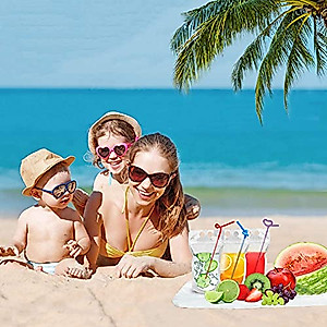 100PCS Drink Pouches with 100 Drink Straws, Reusable Smoothie Bags Juice Pouches, Heavy Duty Hand-Held Translucent Reclosable Zipper Plastic Ice Drink Pouches for Adults and Kids