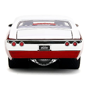 1971 Chevy Chevelle SS Candy Red with White Top, White Stripes and White Interior Bigtime Muscle Series 1/24 Diecast Model Car by Jada 35020