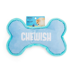 Merry Makings at Petco More and Merrier Plush Hanukkah Bone Dog Toy, Medium