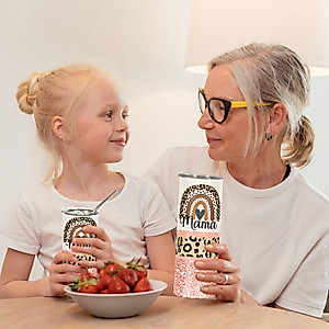 Cosictic Mama And Mini Skinny Tumbler Set For Mom And Kids, Mother's Day Gift For Mom New Mom Mom To Be