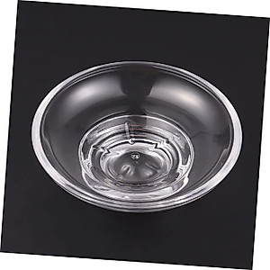 COOLHIYA Box Vanity Soap Savers for Bar Soap Glass Dish Soap Dispenser Glass Container Terrarium Glass Soap Stand Round Tray Sink Tray Decor Bathroom Soap Container Crystal Soap Dish