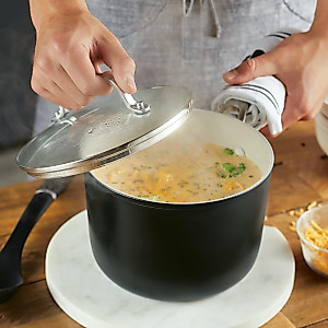 KitchenAid Hard Anodized Ceramic Nonstick Cookware Sauce Pan with Lid, 3 Quart, Matte Black