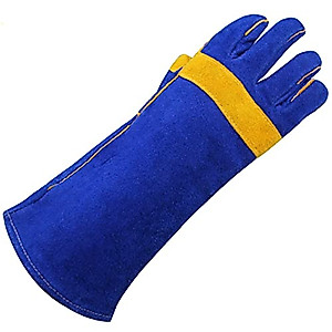 16 Inches Leather Welding Gloves Heat Fire Resistant (Welder gloves)