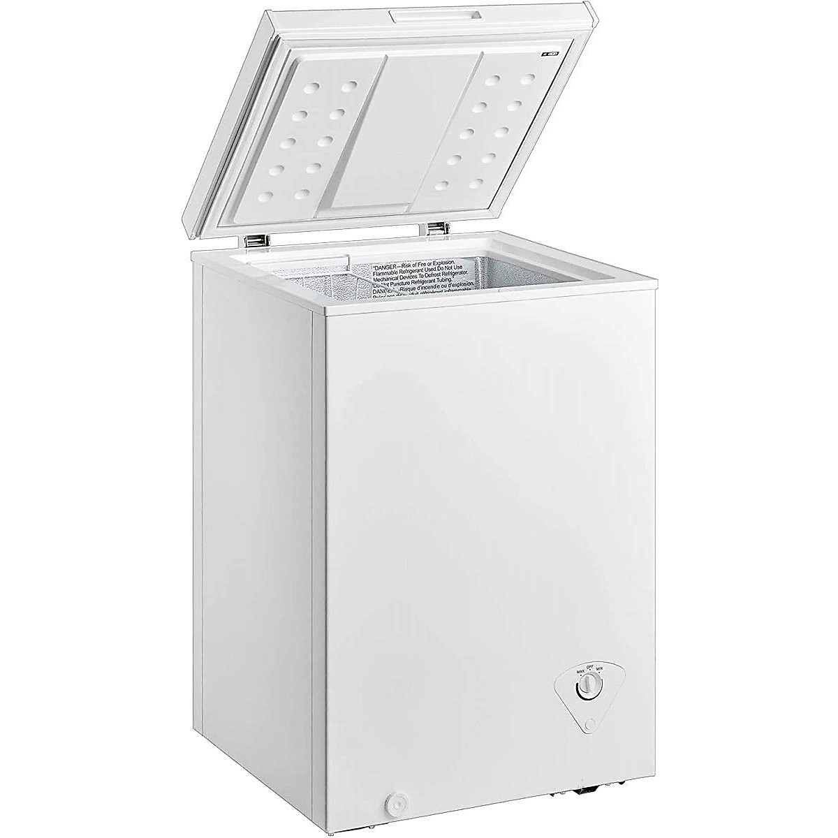 Commercial Freezer Chest freezer 3.5 CuFt 22" NSF Restaurant White Solid Flat Top w/Storage Baskets