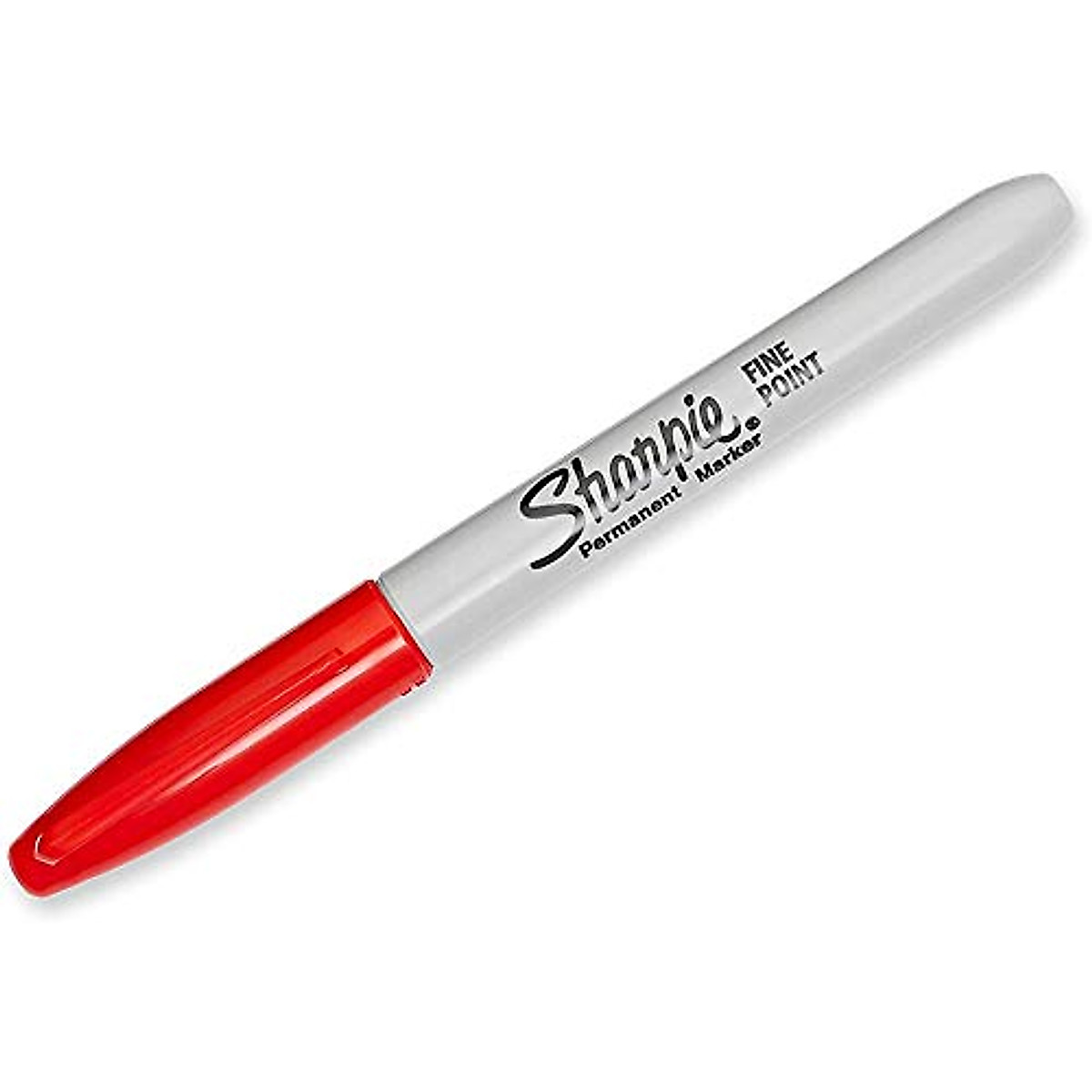 Sharpie 30002 Fine Point Permanent Marker, Marks On Paper and Plastic, Resist Fading and Water, AP Certified, Red Color, Pack Of 2 Boxes Of 12 Markers