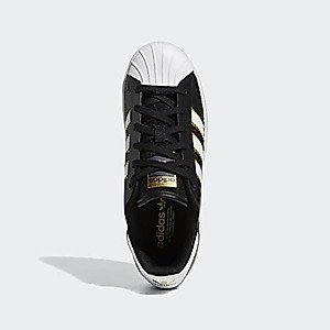 adidas Originals Women's Rich Mnisi Surperstar Ot Tech Low Shoes, Casual Leather Sneakers, Core Black/Cloud White/Gold Metallic, 9.5