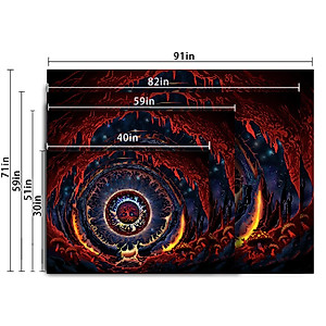 vavalad The Eye Tree of Life Tapestry Nature Plant Black Light Tapestry in Dark Tree of Life Tapestry Reaction Moon Tapestry Poster Wall Hanging Bedroom