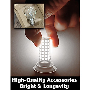 Xyanmc Fridge Freezer Light Bulb Replacement E17 LED Appliance Bulb 5W Equivalent 60W 5000K Daylight 650LM, E17 Intermediate Base Fridge Bulbs KEI D28M KEI D28A KEL2811 5304517886 Refrigerator 2PACK