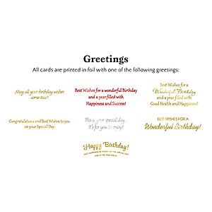 The Gallery Collection - Birthday Cards Assortment Box (35 Cards), Foil & Embossing (Birthday 2)