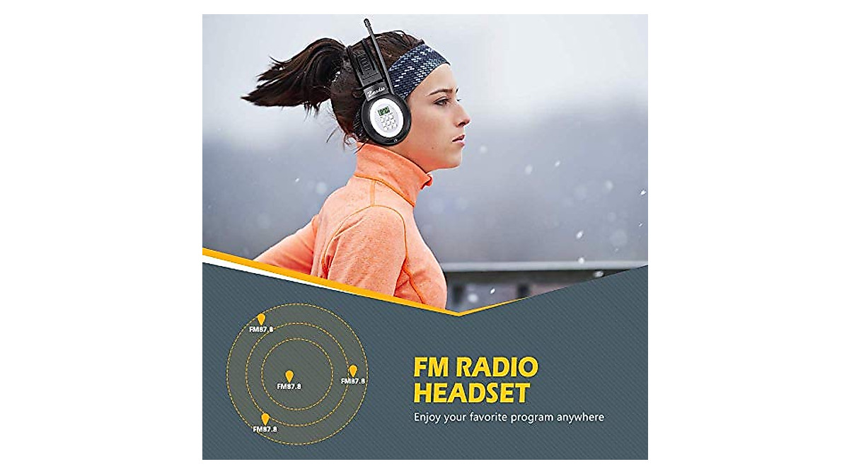 Zeadio Walkman Headphone Radio – FM Stereo with 10 Presets