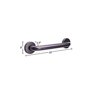 CSI Bathware Straight Grab Bar Bath, 12",1.50" Diameter Oil Rubbed Bronze