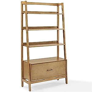 Allora 38" 4 Shelf Ladder Bookcase in Acorn