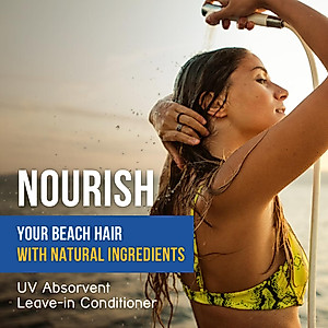 Leave-In Hair Conditioner Detangles & Replenish Hair Moisture Natural Reef Safe Formula - Sulfate and Paraben Free with UV Protection by Stream2Sea